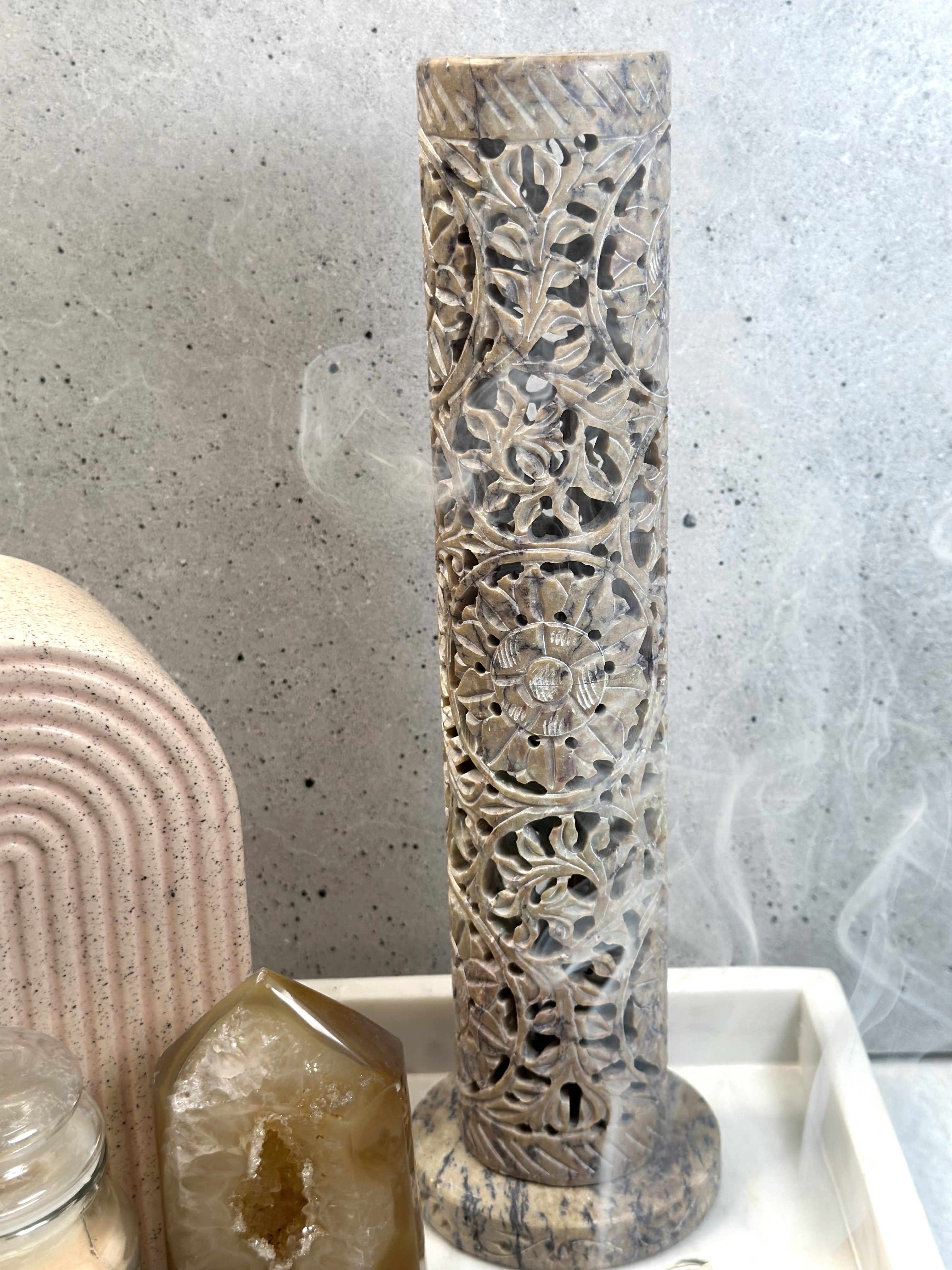 Soapstone Incense Tower – Crystal Nation Australia